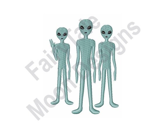 Aliens Machine Embroidery Design Extraterrestrial - Etsy