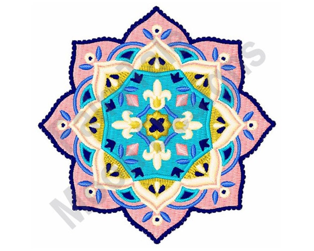 Mandala Machine Embroidery Design Fleur De Lis Mandala - Etsy