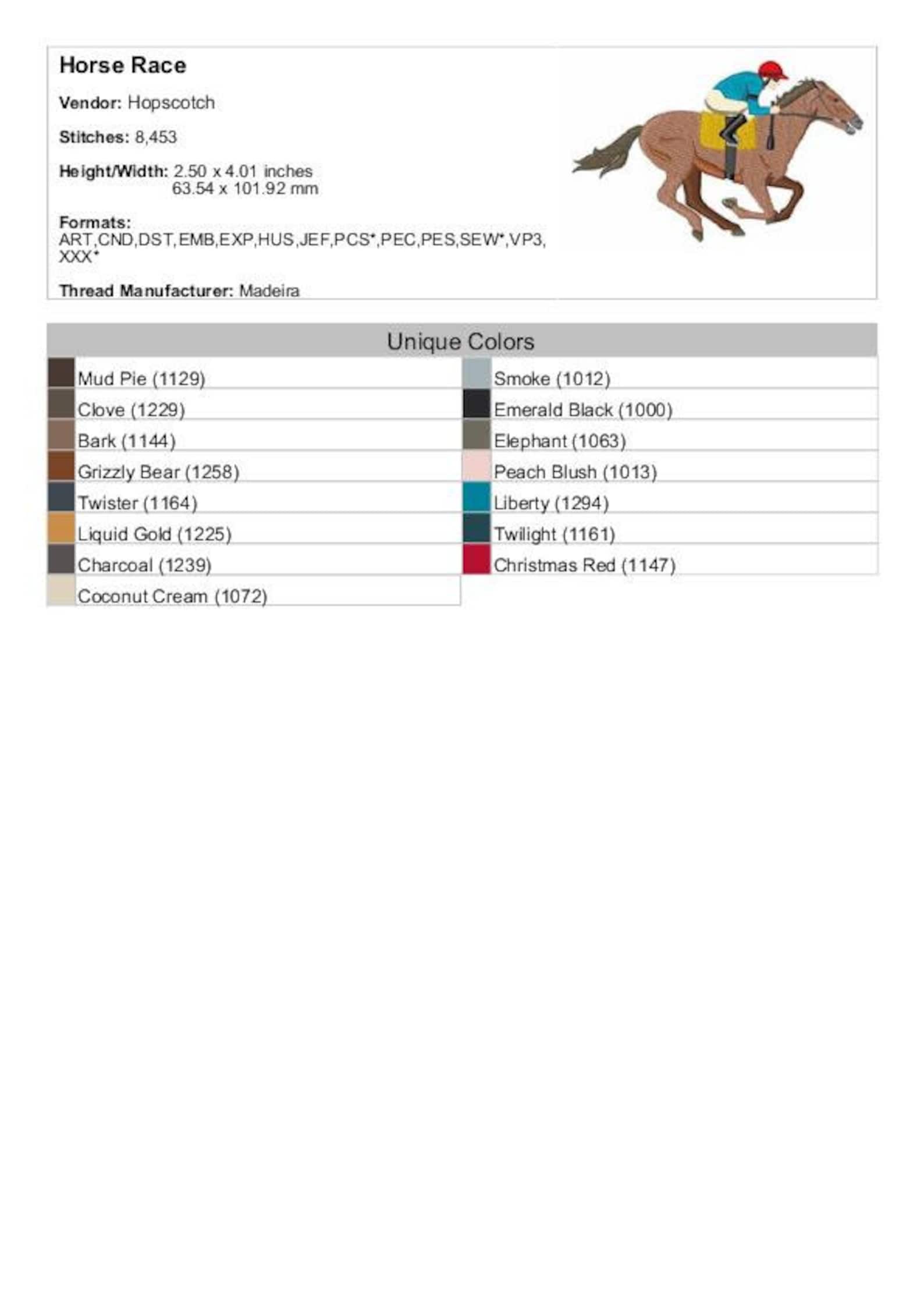 Horse Race - Machine Embroidery Design, Horse Racing Jockey Embroidery ...