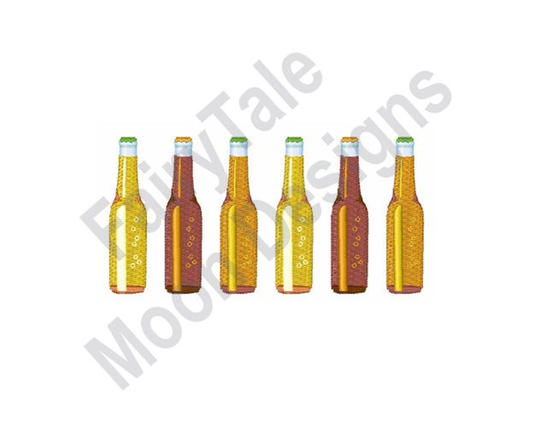 Beer Bottles - Machine Embroidery Design, Beer Bottle Border Embroidery ...