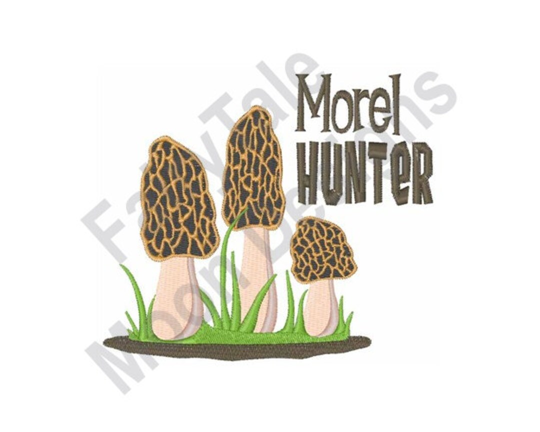 Morel Hunter - Machine Embroidery Design, Black Morels Embroidery ...