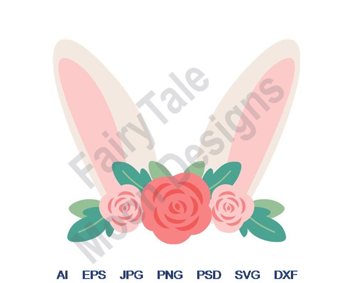 Easter Bunny Ears Svg Dxf Eps Png Jpg Vector Art - Etsy