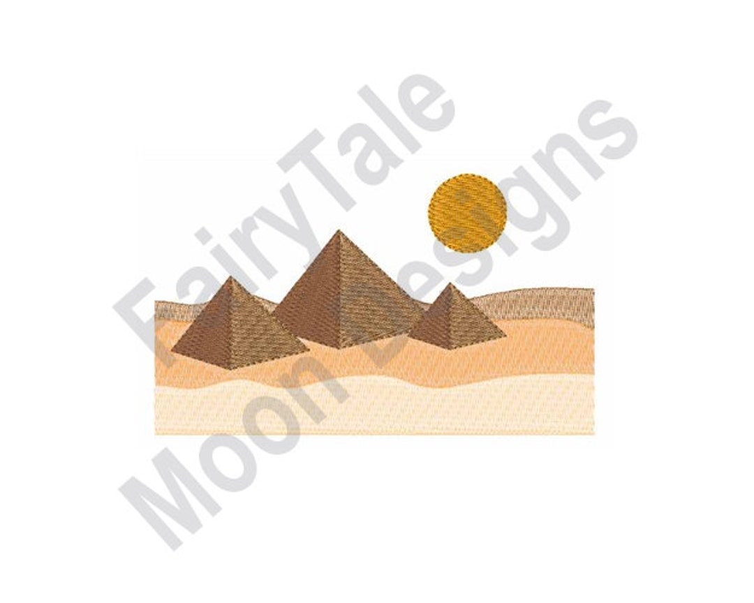 Egyptian Pyramids - Machine Embroidery Design, Pyramids of Giza ...