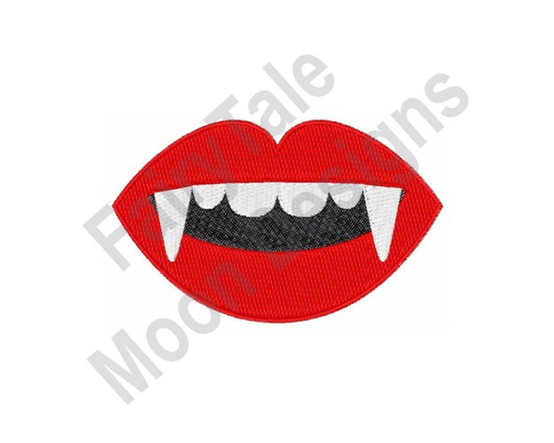 Vampire Teeth - Machine Embroidery Design, Vampire Mouth Embroidery ...