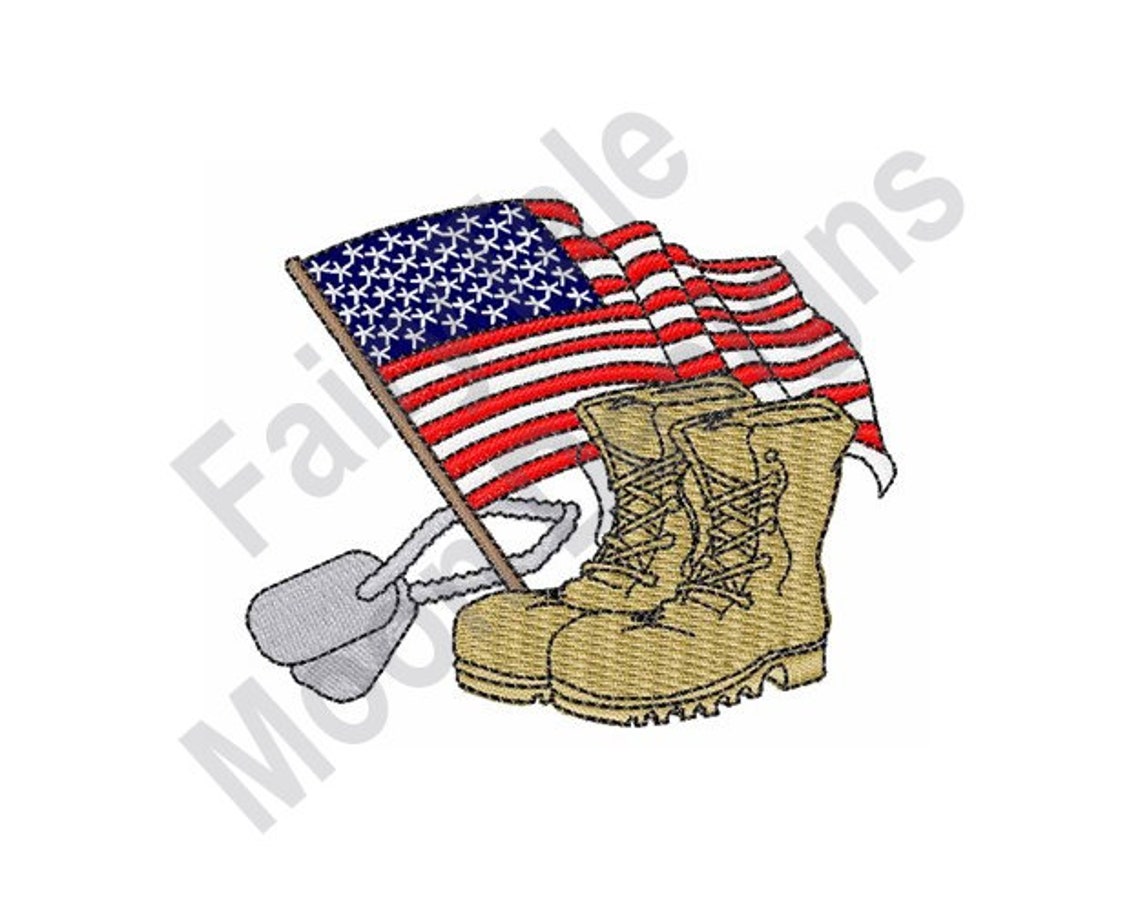 American Soldier - Machine Embroidery Design, Fallen Soldier Combat ...