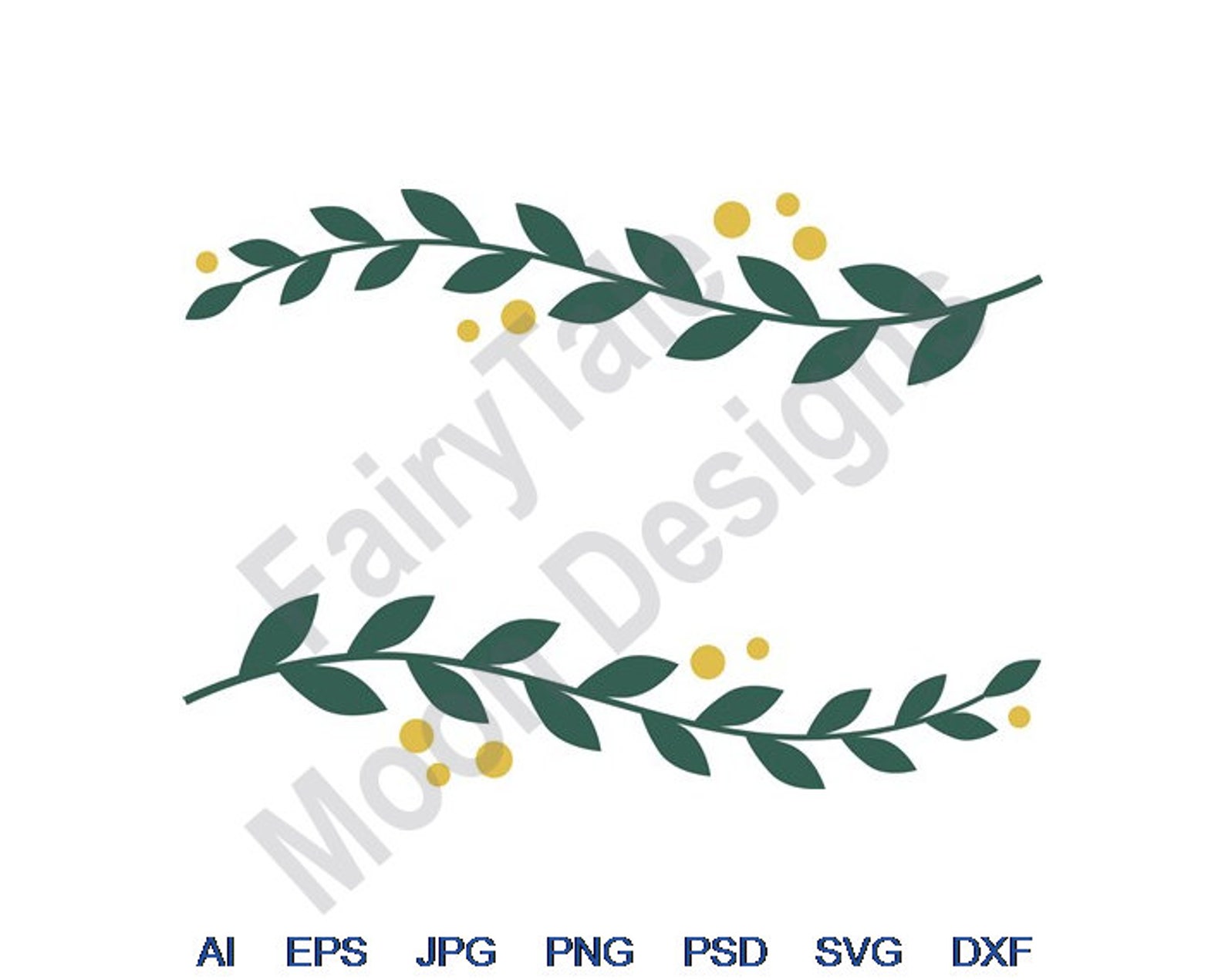 Branches Border Frame Svg Dxf Eps Png Jpg Vector Art - Etsy