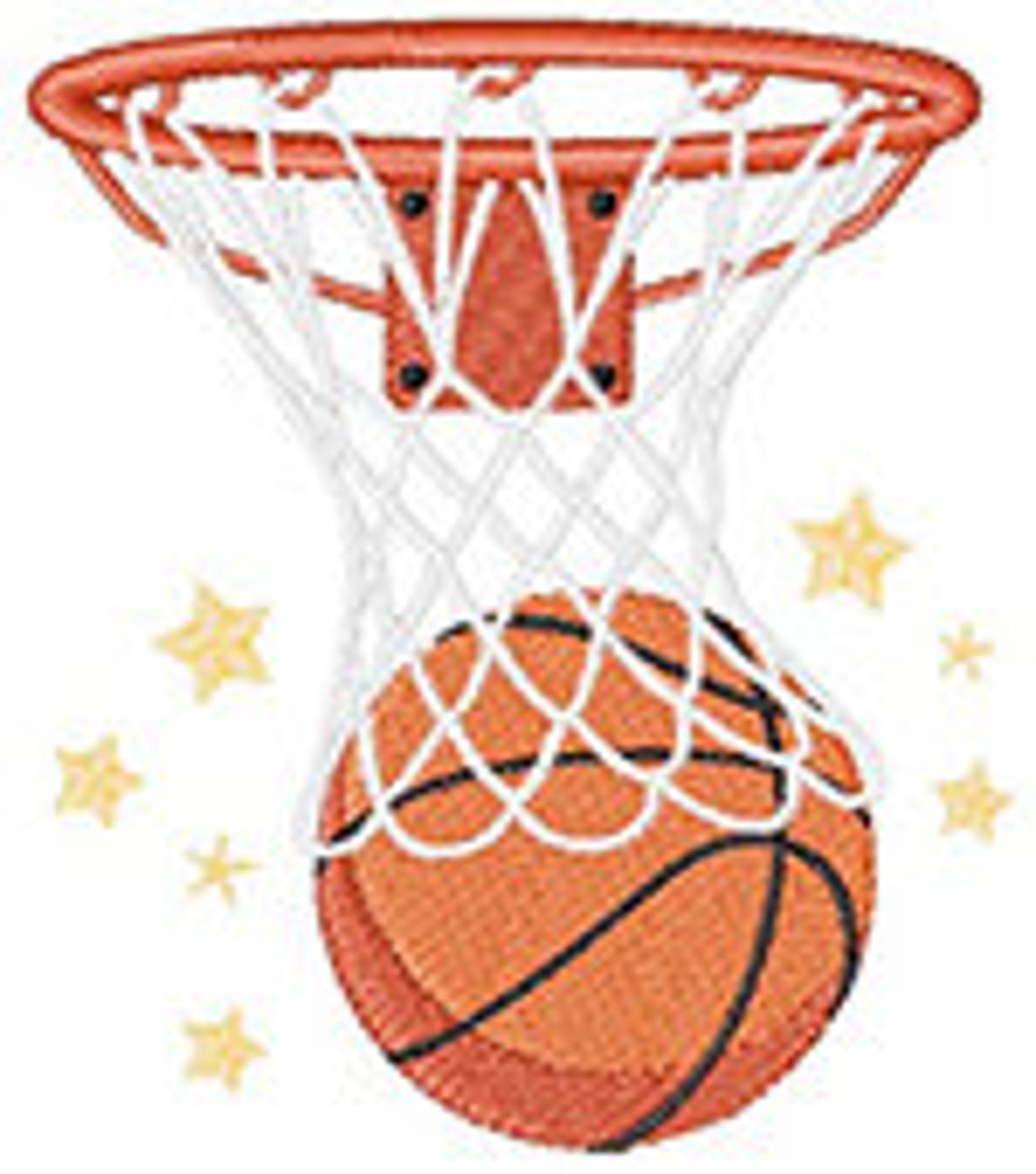 Basketball Hoop Machine Embroidery Design, Basketball Star Embroidery ...
