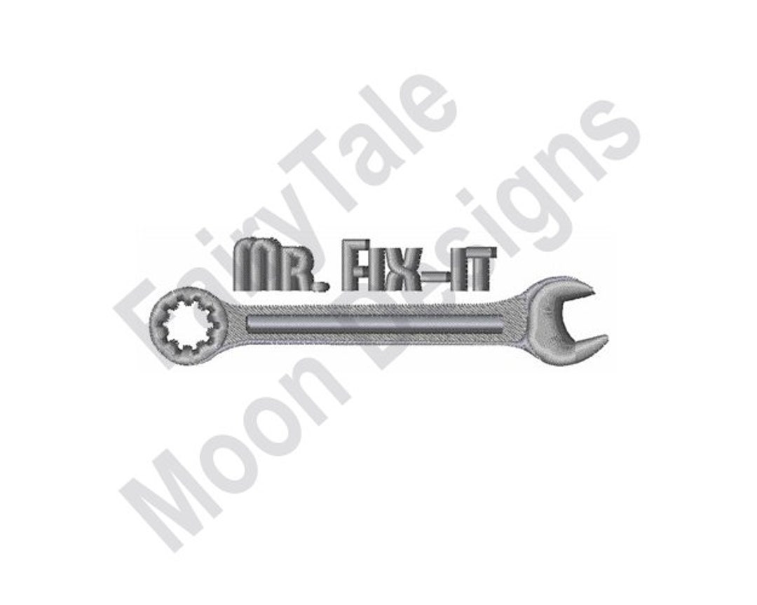 Mr. Fix-it - Machine Embroidery Design, Mechanic Spanner Embroidery ...