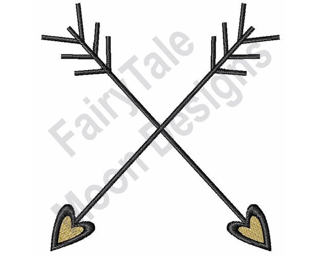 Crossed Arrows Machine Embroidery Design Friendship - Etsy