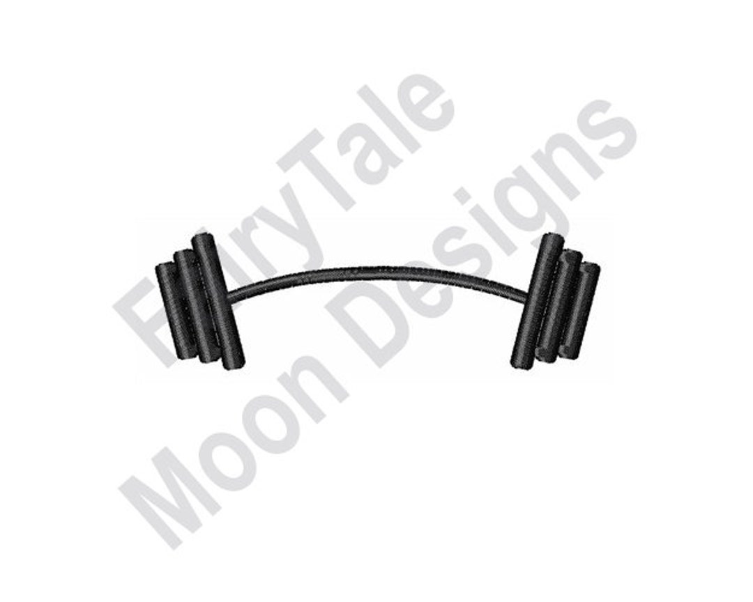 Barbell Weights Machine Embroidery Design, Weight Training Embroidery ...