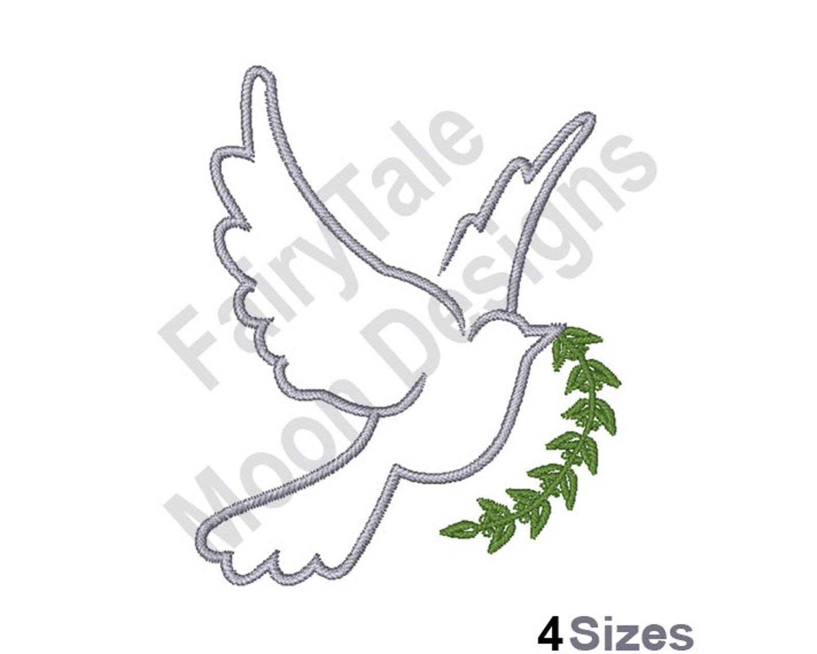 Peace Dove With Olive Branch Machine Embroidery Design Dove - Etsy