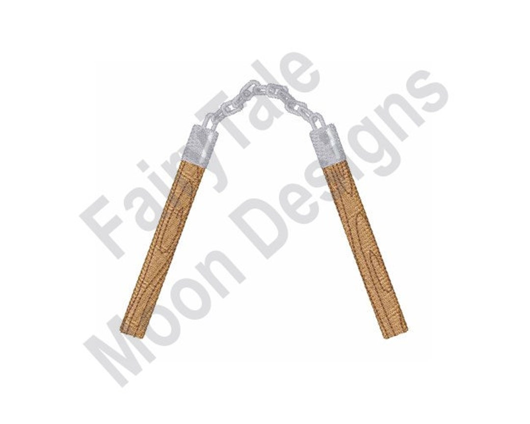 Nunchucks - Machine Embroidery Design, Karate Sticks Embroidery Pattern ...