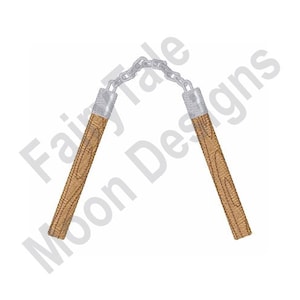 Nunchucks - Machine Embroidery Design, Karate Sticks Embroidery Pattern ...