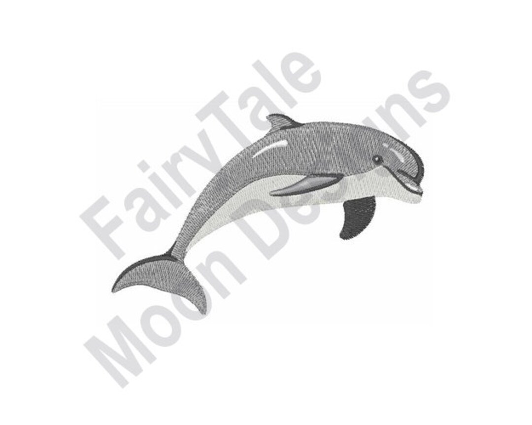 Dolphin - Machine Embroidery Design, Bottlenose Dolphin Embroidery ...