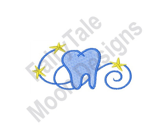 Child's Tooth Machine Embroidery Design Baby Tooth | Etsy