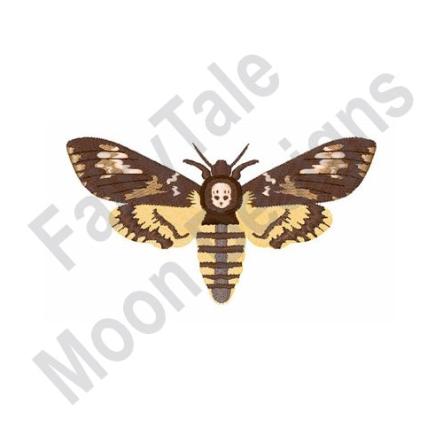 Death's Head Moth Machine Embroidery Design Death's - Etsy