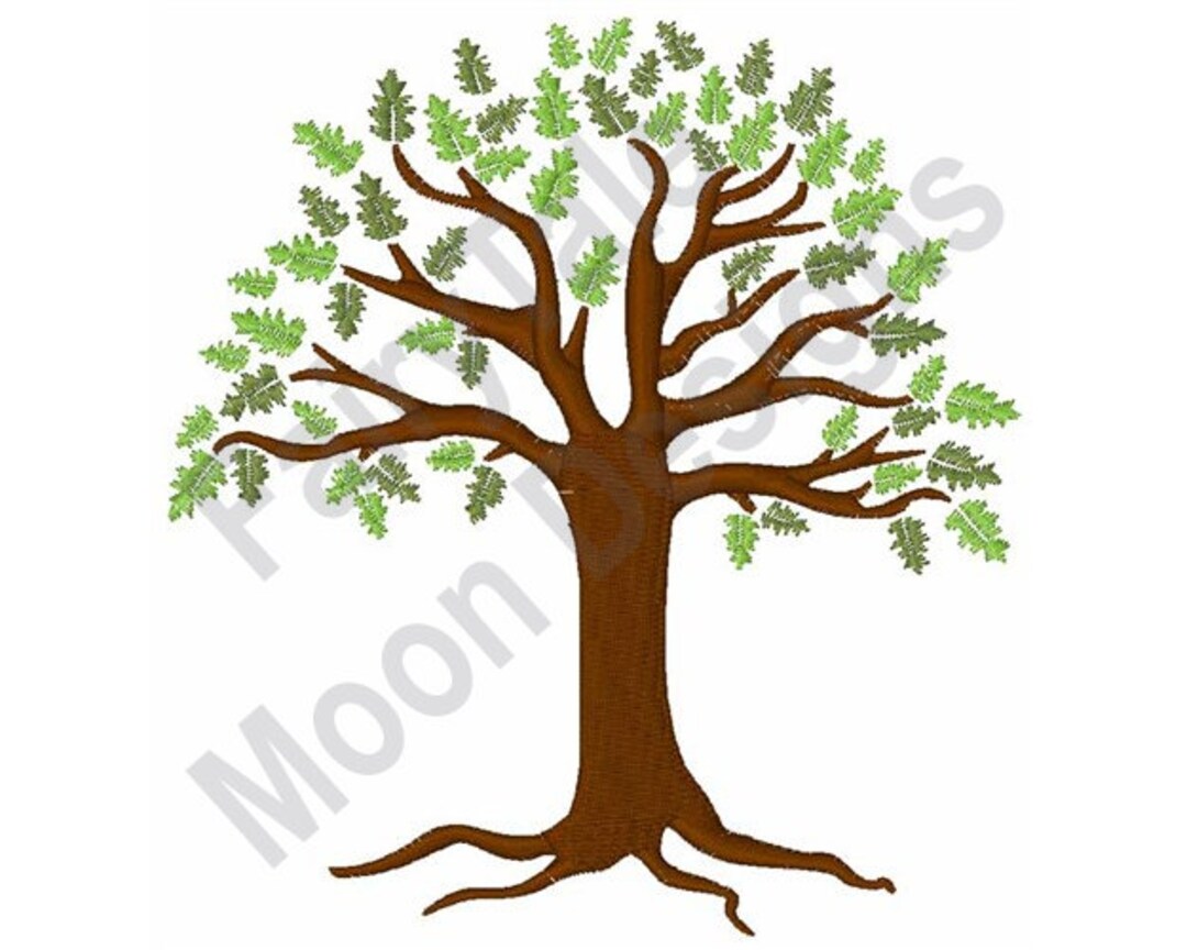 White Oak - Machine Embroidery Design, White Oak Tree Embroidery ...