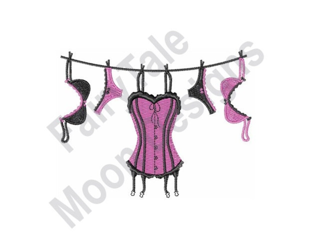 Lingerie Clothesline - Machine Embroidery Design, Intimate Apparel ...