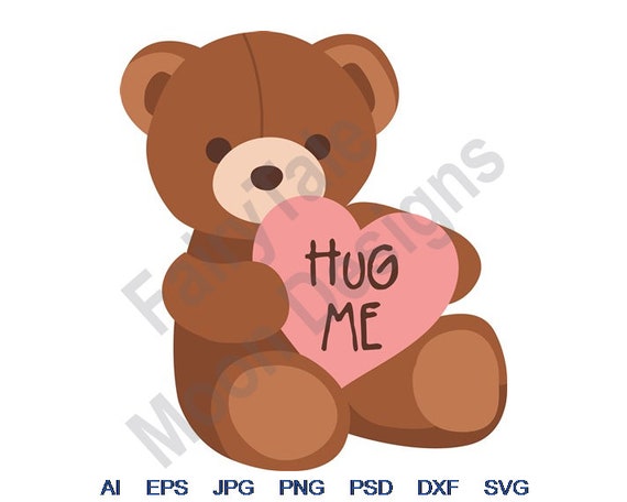 Hug Me Svg Dxf Eps Png Jpg Vector Art Clipart Cut | Etsy
