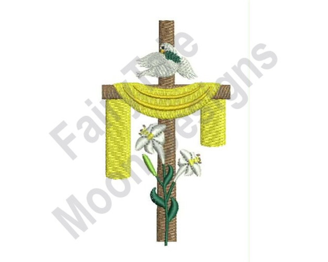 Easter Cross Machine Embroidery Design, Christian Cross Embroidery ...