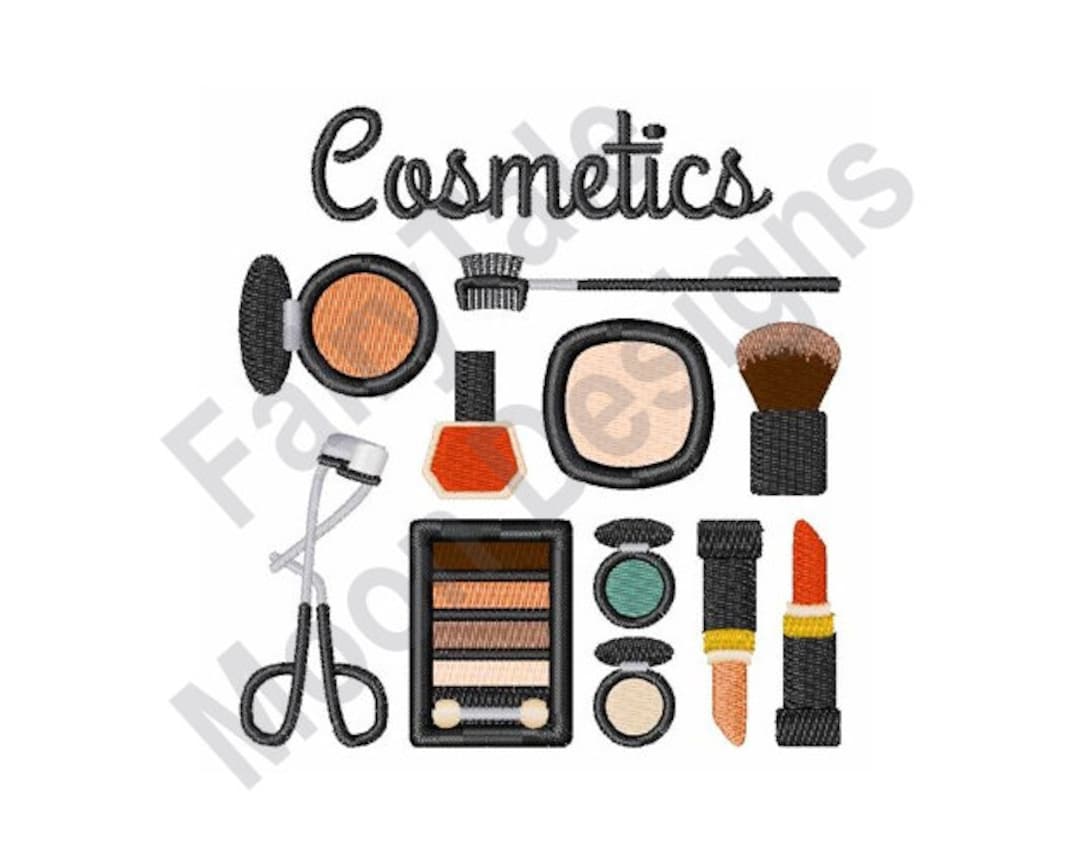 Assorted Cosmetics - Machine Embroidery Design, Nail Polish Embroidery ...