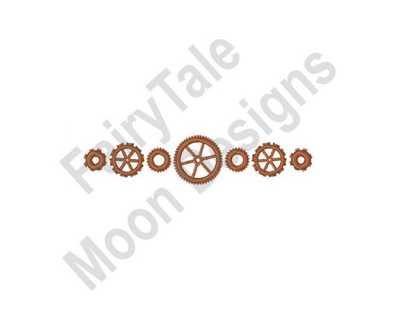 Mechanical Gears Machine Embroidery Design Gears Embroidery - Etsy