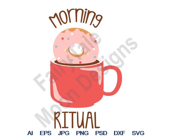 Morning Ritual Svg Dxf Eps Png Jpg Vector Art Clipart | Etsy