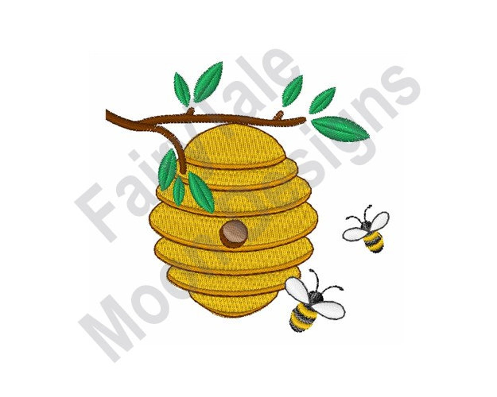 Beehive - Machine Embroidery Design, Honeybees Embroidery Pattern ...