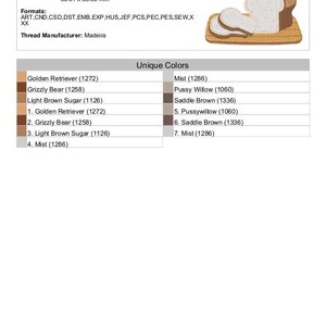 Bread Slices - Machine Embroidery Design, Sliced Bread Embroidery ...