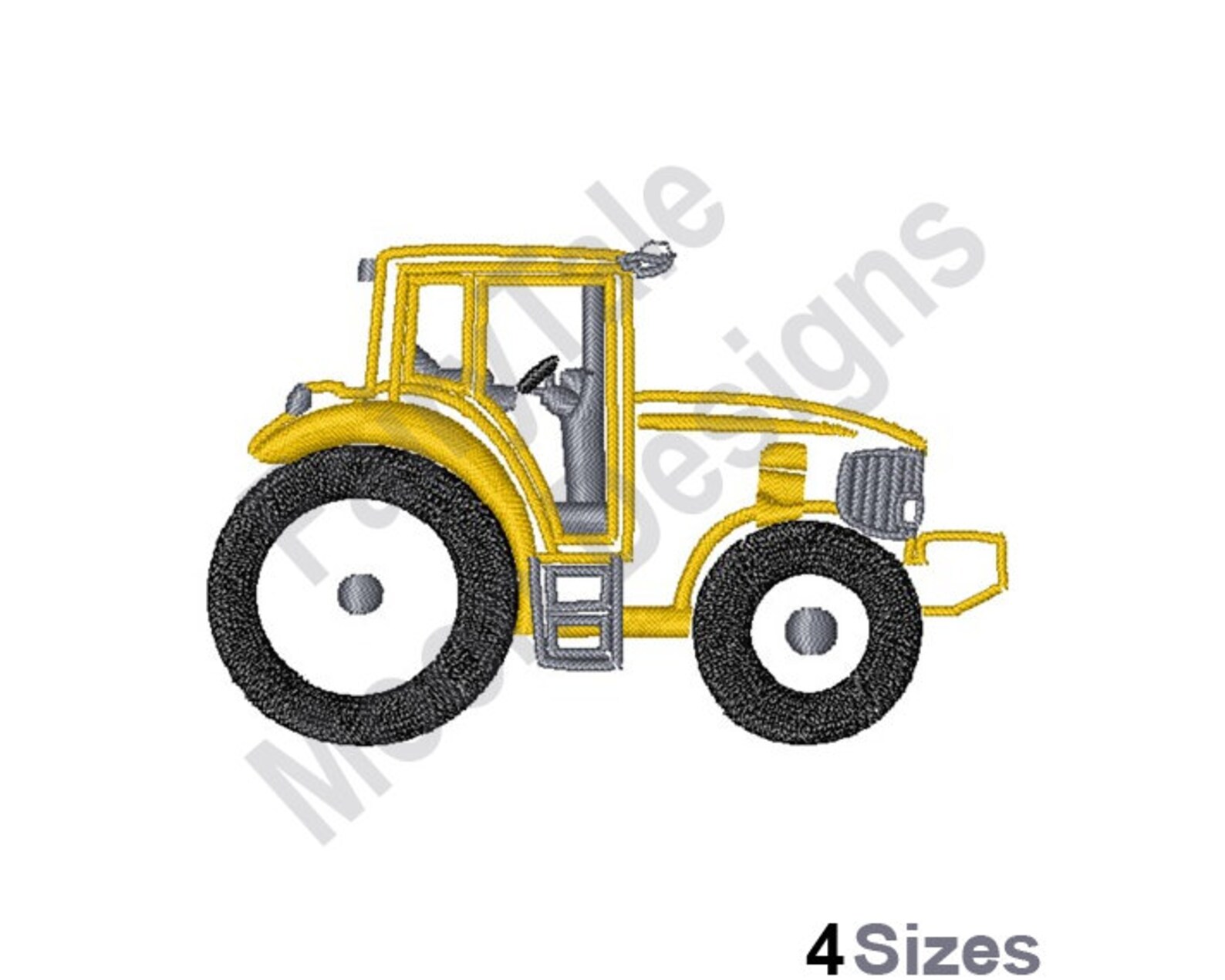 Farming Tractor Machine Embroidery Design Tractor Outline | Etsy
