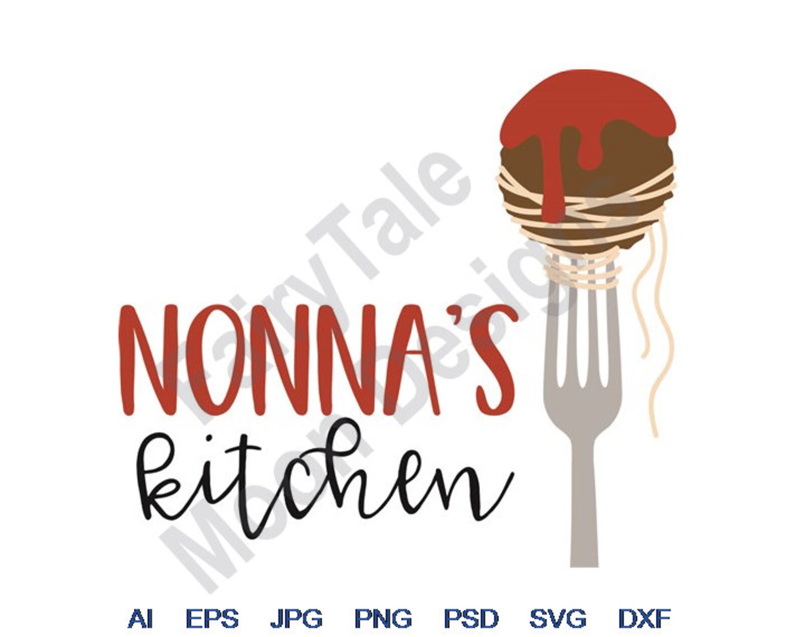 Nonna's Kitchen - Svg, Dxf, Eps, Png, Jpg, Vector Art, Clipart, Cut ...
