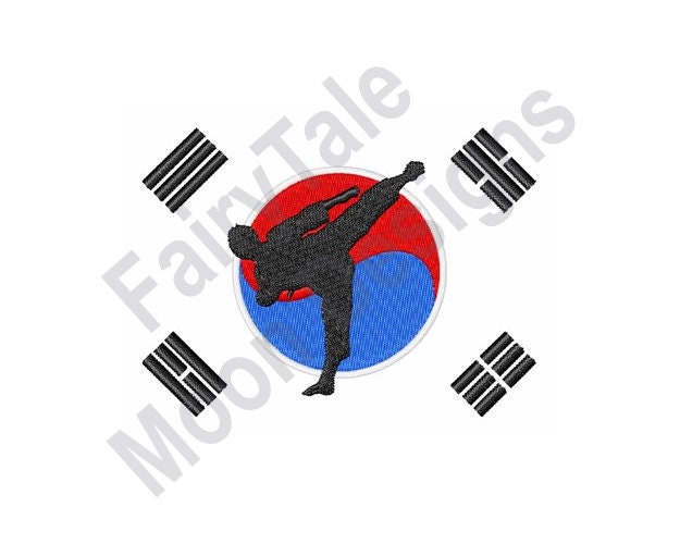 Tae Kwon Do Diseño de bordado a máquina taekwondo kick | Etsy