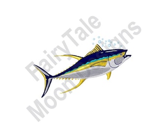 Tuna Fish Embroidery Design Instant Download - Etsy