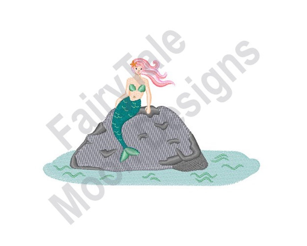 Mermaid Machine Embroidery Design, Sea Mermaid Embroidery Pattern ...