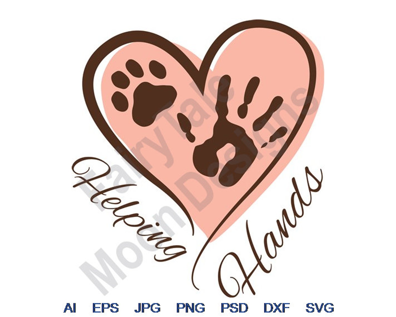 Helping Hands Svg Dxf Eps Png Jpg Vector Art Clipart - Etsy