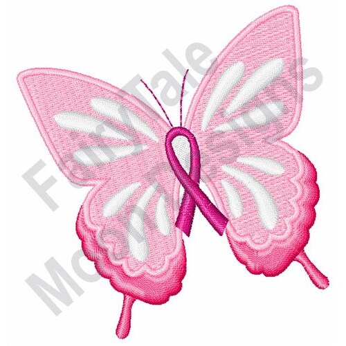 Hope Butterfly Machine Embroidery Design Pink Ribbon - Etsy