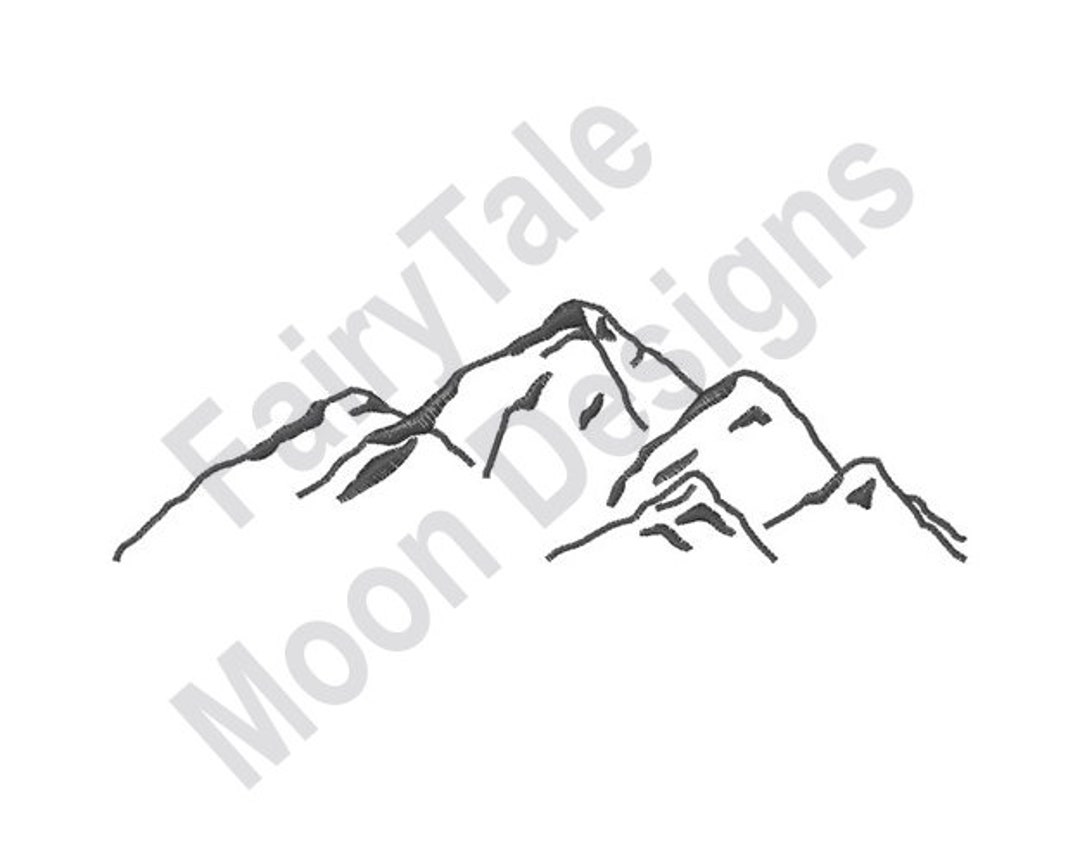 Rocky Mountains - Machine Embroidery Design, Mountain Range Embroidery ...