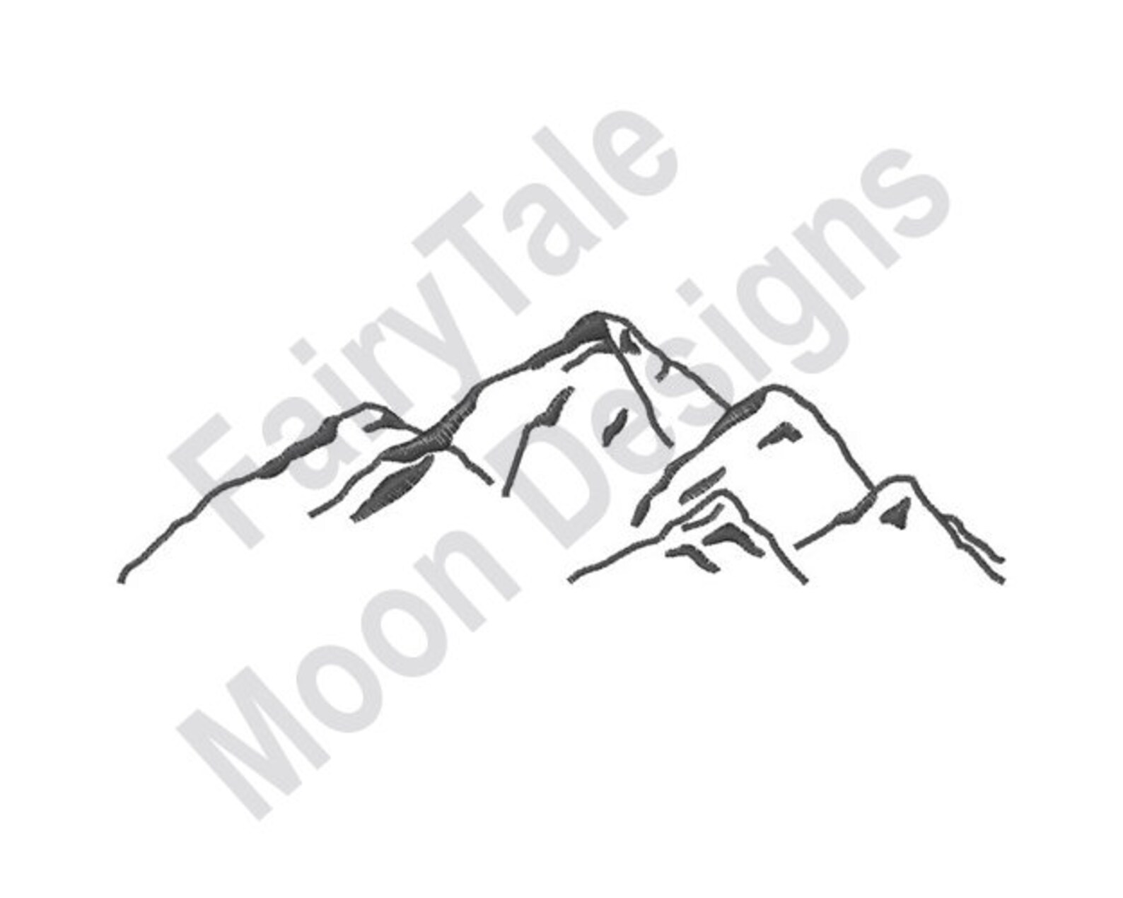 Rocky Mountains - Machine Embroidery Design, Mountain Range Embroidery ...