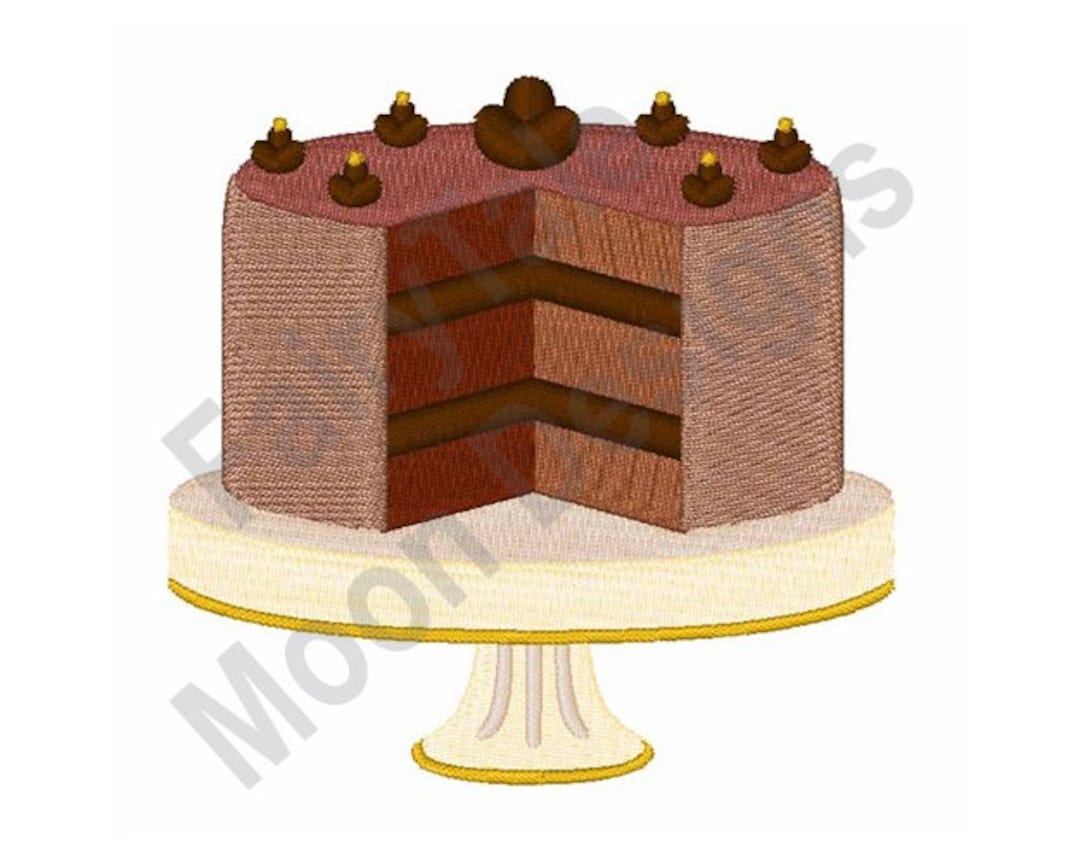 Chocolate Cake - Machine Embroidery Design, Cake Stand Embroidery ...