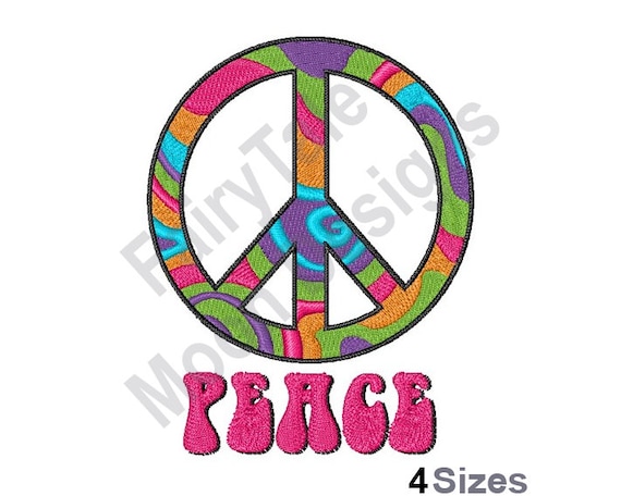Patterns Sewing & Fiber Peace sign Machine embroidery file Peace hand ...