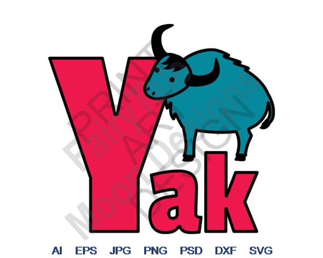 Yak Svg, Dxf, Eps, Png, Jpg, Vector Art, Clipart, Cut File, Yak Cut ...
