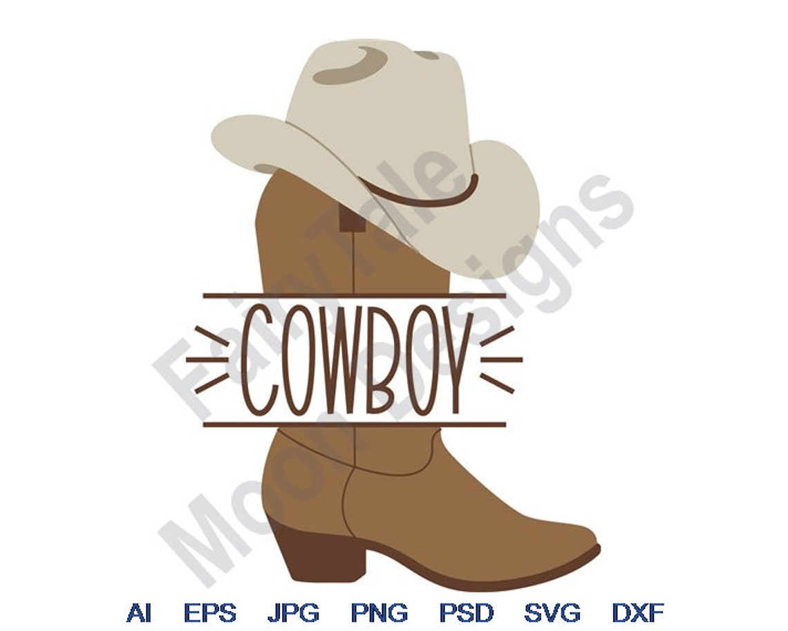 Cowboy Svg Dxf Eps Png Jpg Vector Art Clipart Cut | Etsy