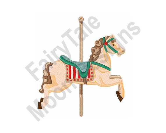 Carousel Horse Machine Embroidery Design | Etsy