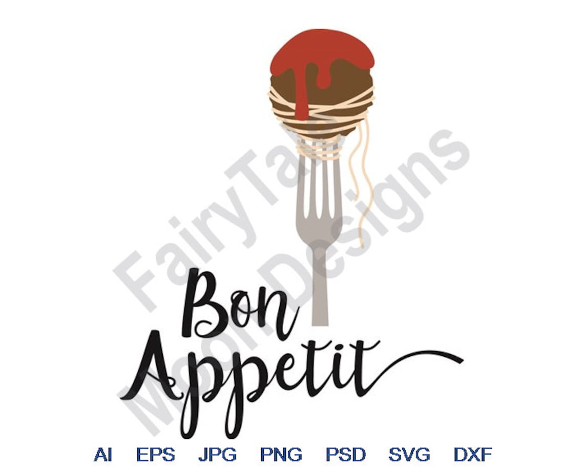 Bon Appetit Svg Dxf Eps Png Jpg Vector Art Clipart | Etsy