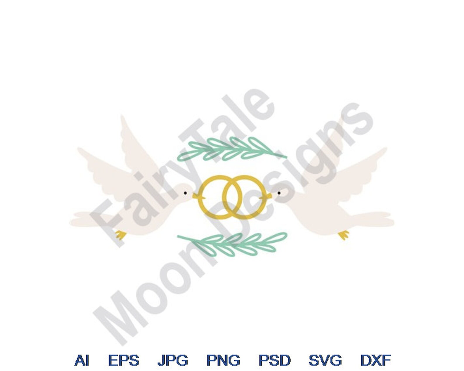 Wedding Doves Svg Dxf Eps Png Jpg Vector Art Clipart - Etsy UK