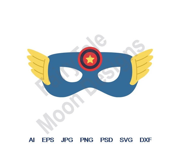 Superhero Mask Svg Dxf Eps Png Jpg Vector Art Clipart | Etsy