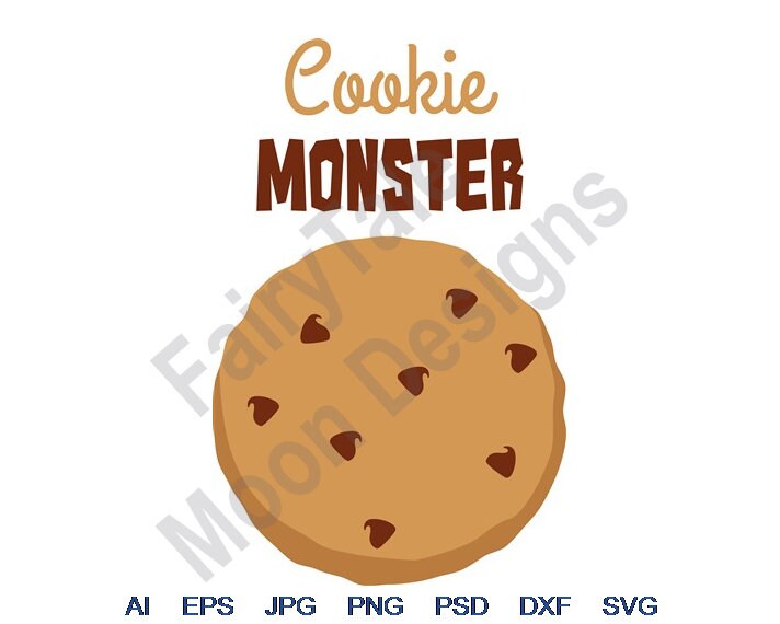 Cookie Monster Svg Dxf Eps Png Jpg Vector Art Clipart | Etsy