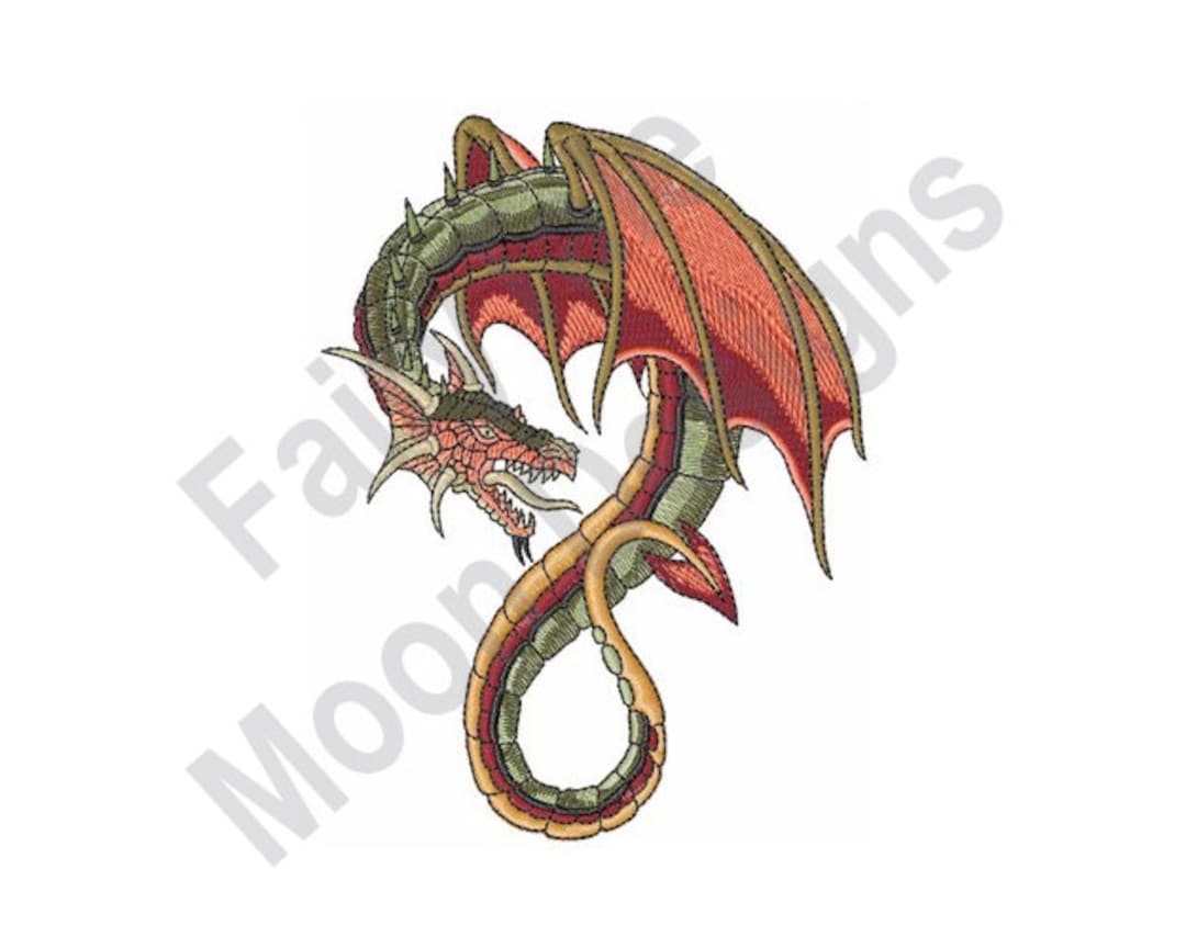 Dragon - Machine Embroidery Design, Firedrake Embroidery Pattern ...
