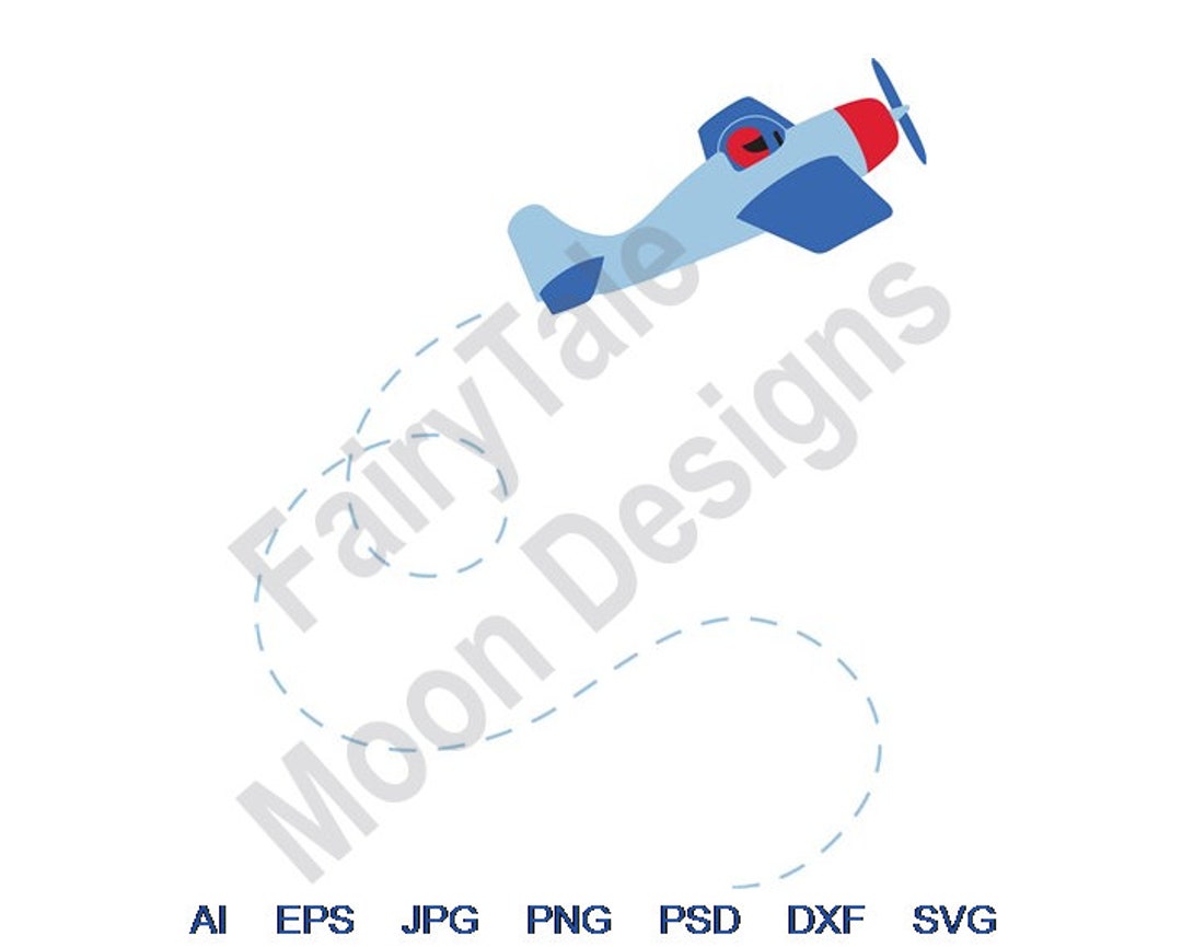 Propeller Airplane - Svg, Dxf, Eps, Png, Jpg, Vector Art, Clipart, Cut ...