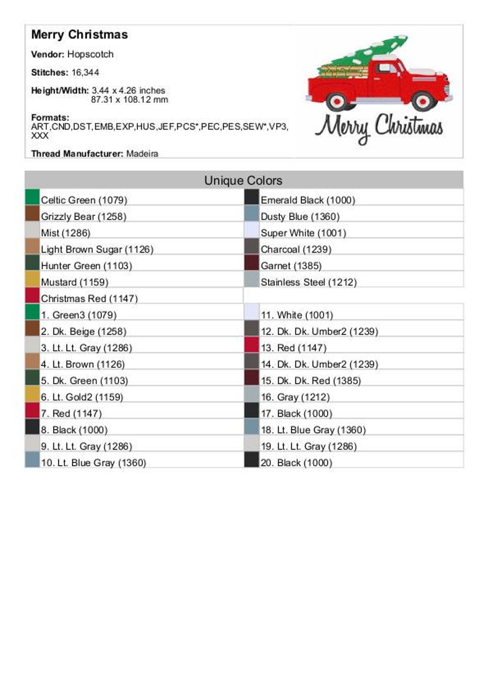 Merry Christmas Machine Embroidery Design Christmas Pickup - Etsy